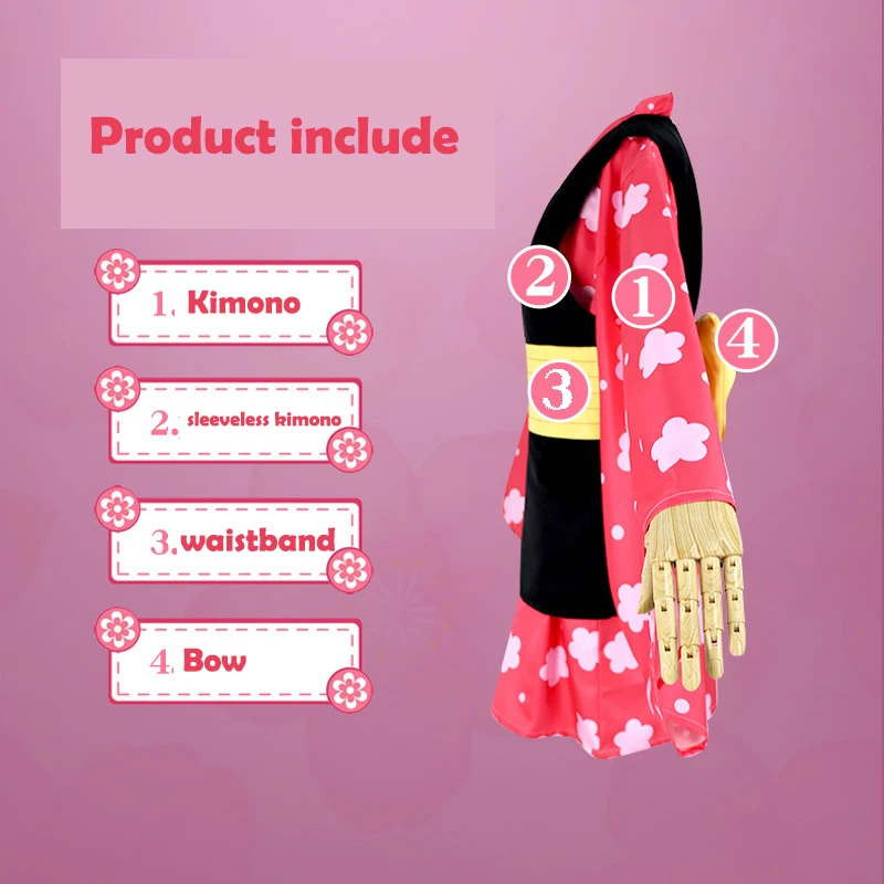 Anime Demon Slayer Makomo Kimono Uniform Cosplay Costume With Mask And ...