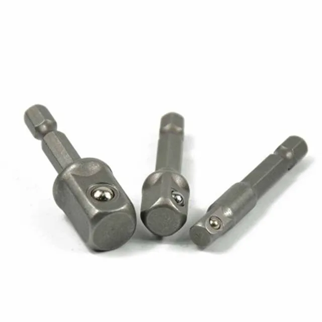 3 PCS Hex Shank Wrench Drive Power Drill Socket Drill Adapter Socket ...