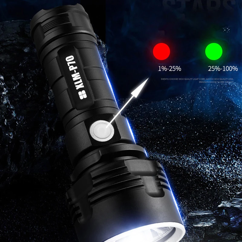 Super Powerful Led Flashlight Xlm-l2/p70 Torch Usb Battery - AliExpress