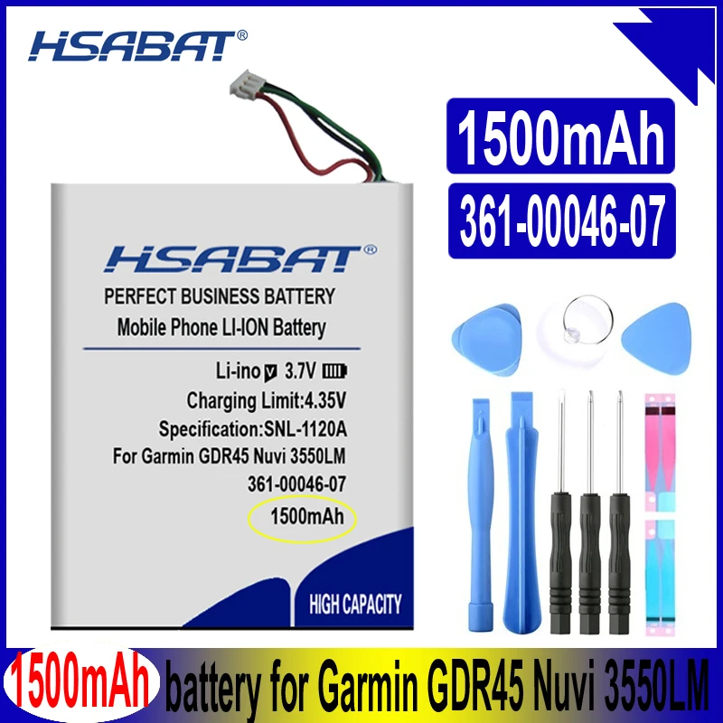 Hsabat bateria 361 00046 07 361 00046 00 1500mah para garmin gdr45 nuvi ...