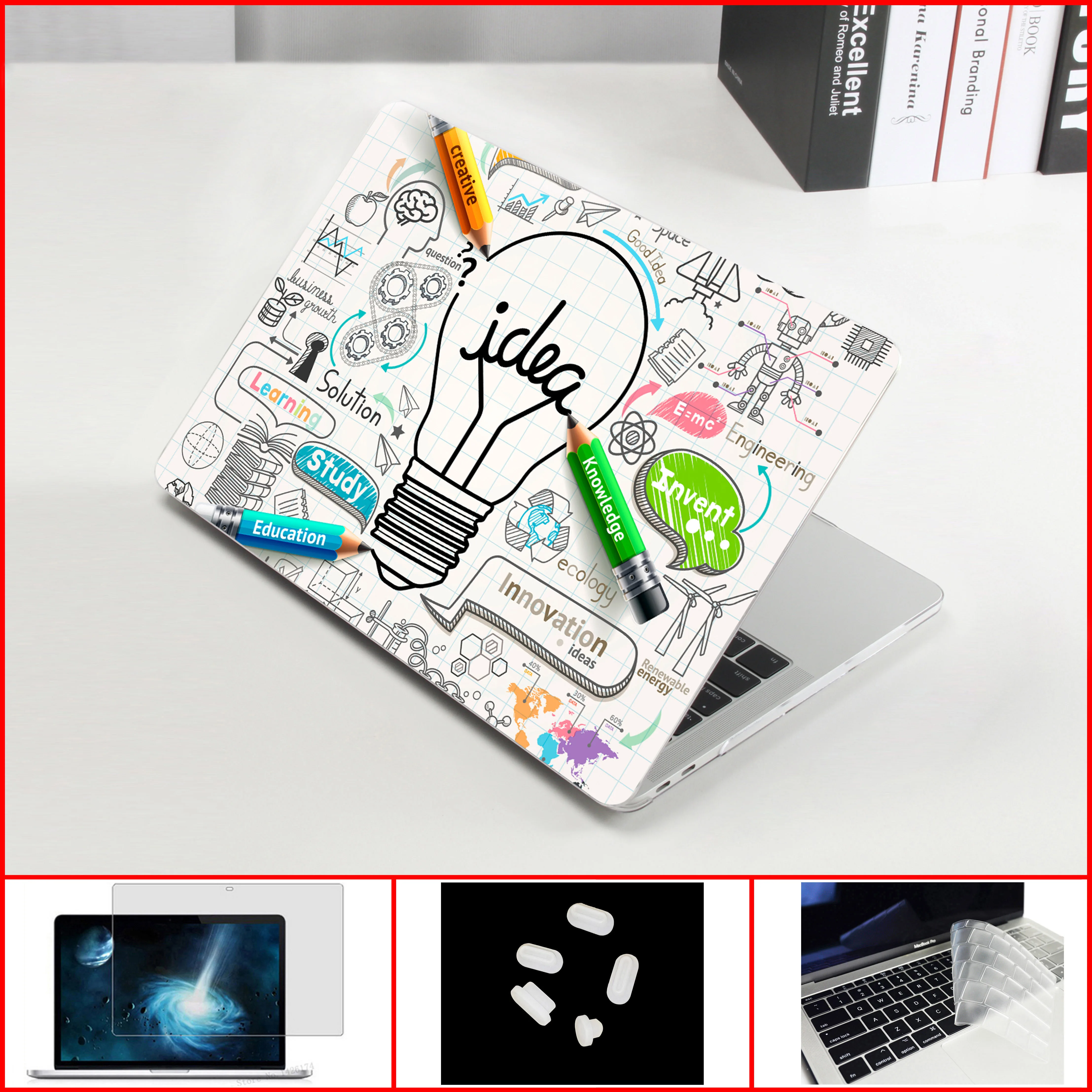 Cristal B CY 23 - DVD-ROM Pro 13 A1278 - Coque pour ordinateur portable à motif coloré 3D, Apple ...