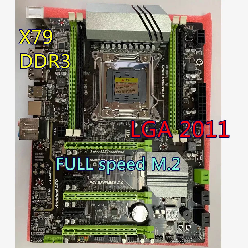 X79 Turbo motherboard LGA2011 ATX USB3.0 SATA3 PCI E NVME M.2 SSD ...