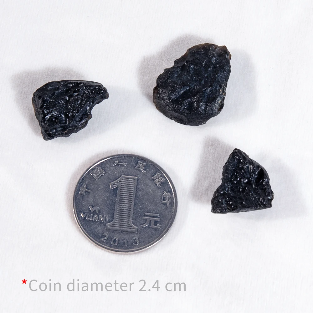 1 box Black Meteorite Fragment Tektite Meteor From Space Specimen ...