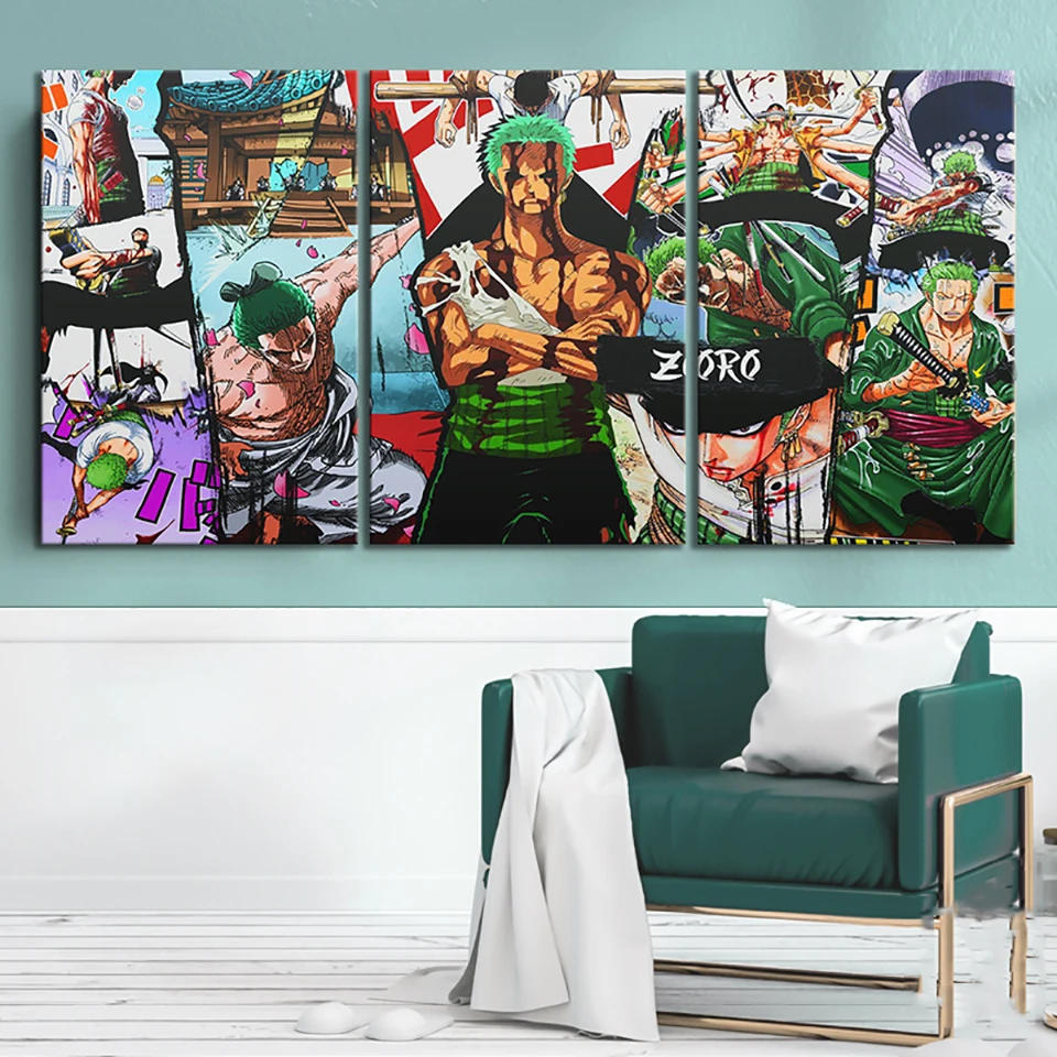 Canvas HD Prints Pictures Wall Art RORONOA ZORO ONE PIECE Anime ...
