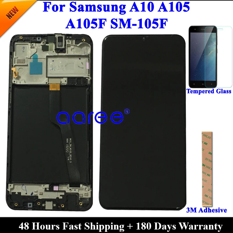 삼성 M10 M105F LCD 스크린 터치 디지타이저 어셈블리, 슈퍼 amoled 오리지널 LCD 삼성 A10 A105 LCD ...