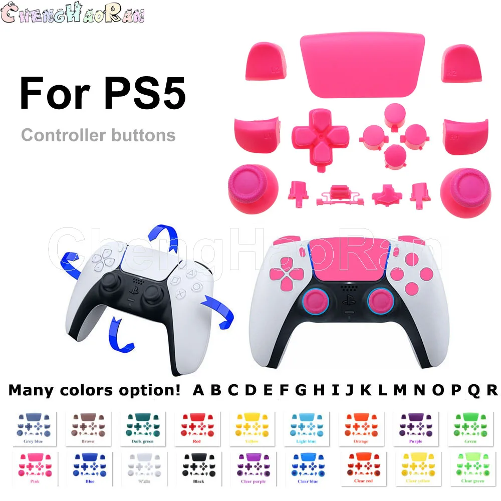 A P 1set Joystick Key Replacement Shell Case Cover Cap for PS5 ABXY L1 ...