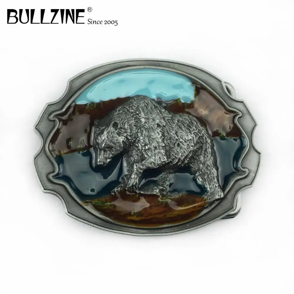 Bullzine Cinturón de oso de aleación de zinc, hebilla de peltre ...