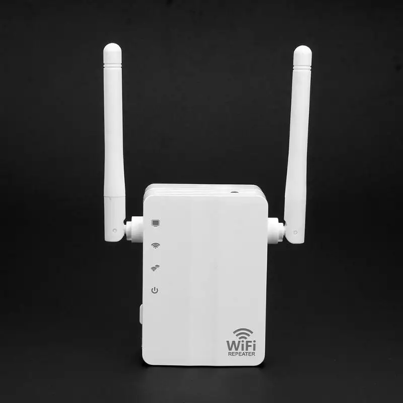 300M Wall Plug WiFi Wireless Receiver Router Repeater with External Antenna
