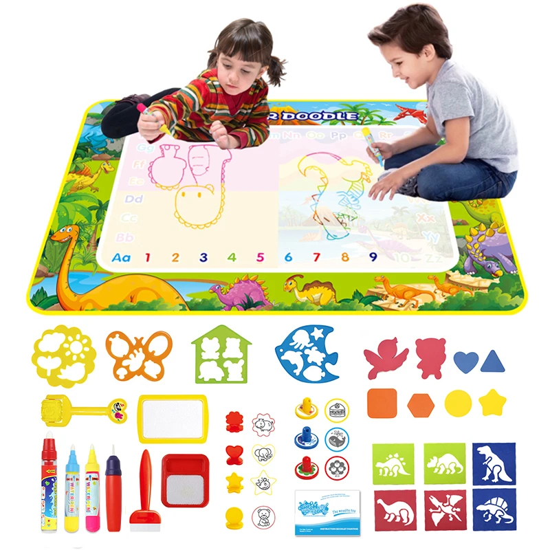 Kids Water Doodle Mat Dinosaur Style Drawing Mat Educational Toys ...