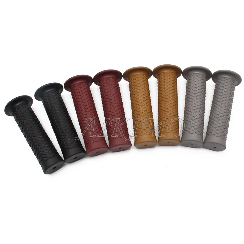 1 Pair Retro Motorcycle Universal 7/8'' 22MM Vintage Rubber Motorbike ...