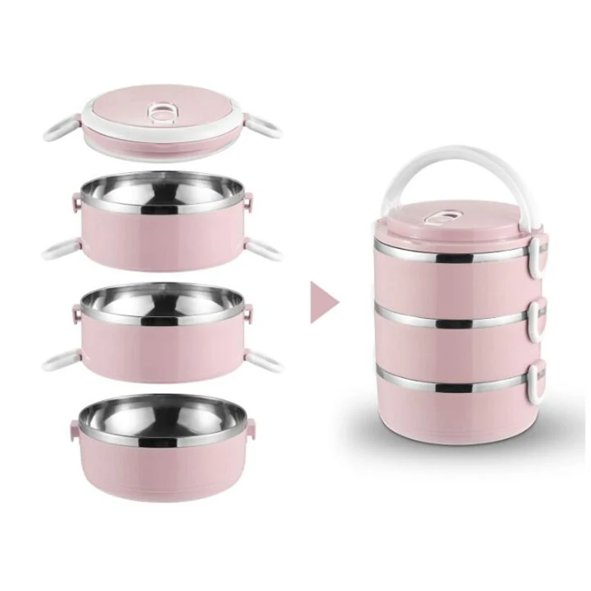 Three layer Leak proof Insulation Lunch Box Japanese Portable Food ...