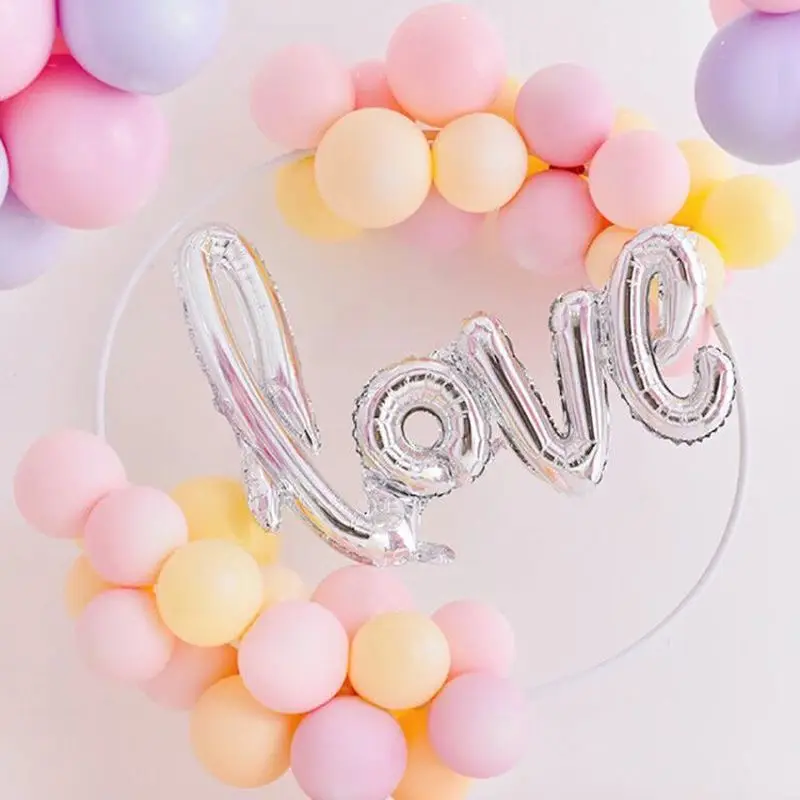 DIY White Blue Pink Balloon Ring Kit Chain Wreath Circle Balloon Hoop ...