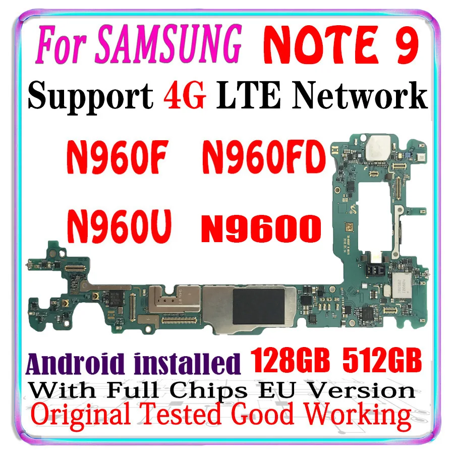 จัดส่งฟรีสำหรับ Samsung Galaxy หมายเหตุ9 N960F N960FD N960U 128GB เมน ...