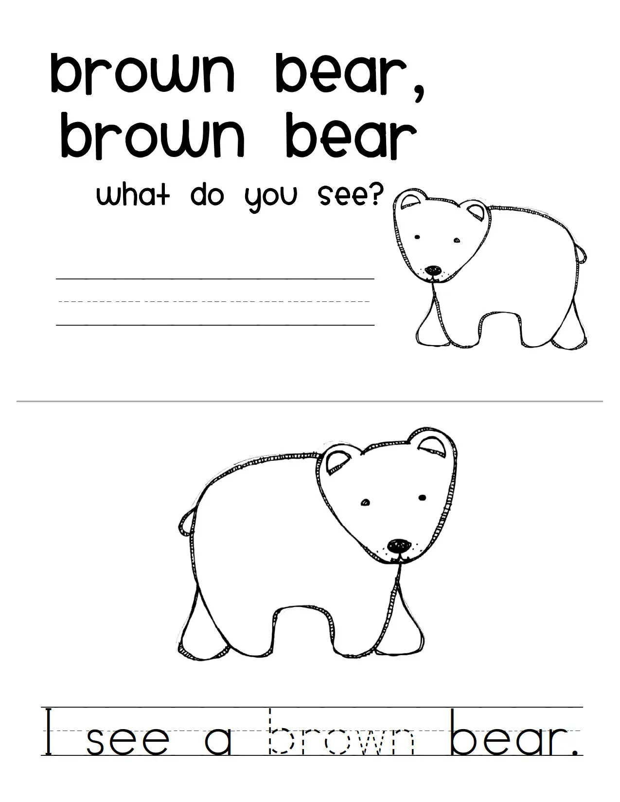 Brown Bear Brown Bear What Do You See Coloring Page