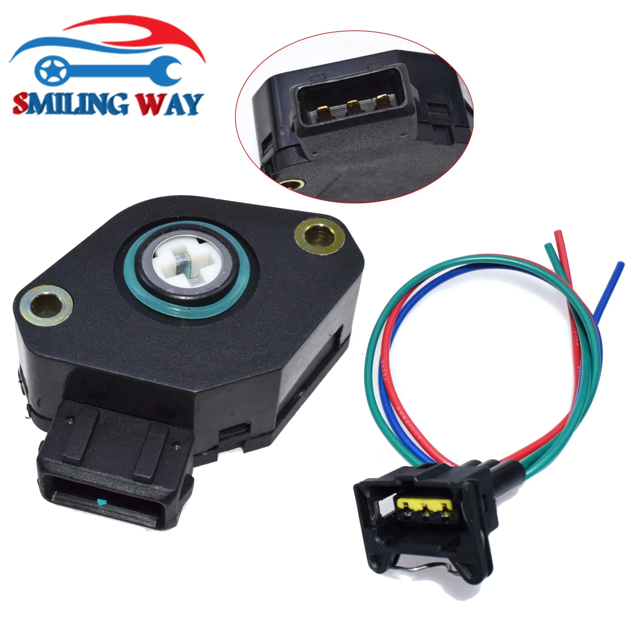 Throttle Position Sensor TPS + Connector Plug Harness Pigtail For VW ...
