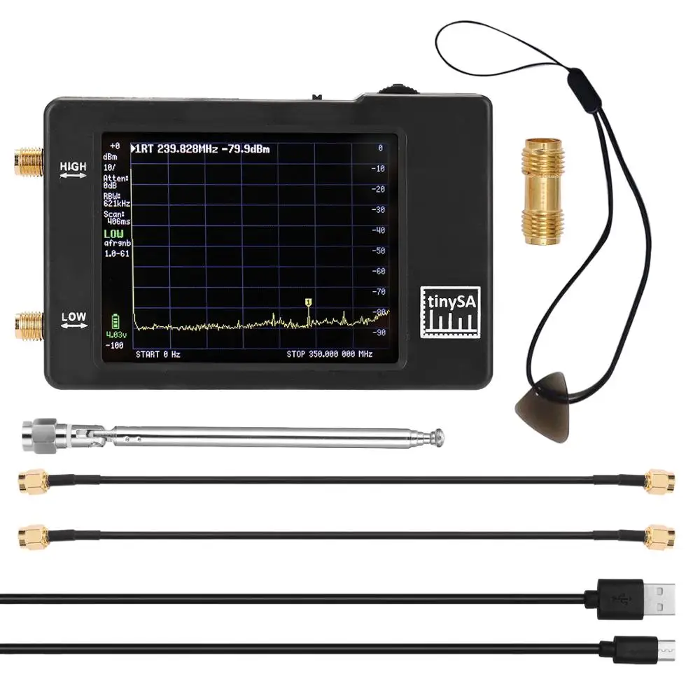 Handheld Tinysa Spectrum Analyzer 2 8inch Touch Display Screen 100khz