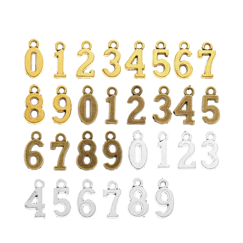 Charms Jewelry Numbers | Number Charms 10pcs | Jewelry Accessories ...