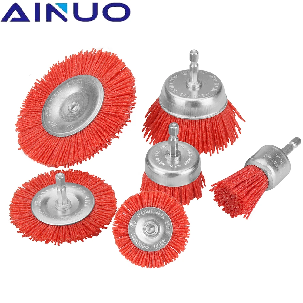 Döntő Csiszoló Acélhuzalkefe Fejpolírozó Nylon Csésze Kefe Fa Polírozó ...