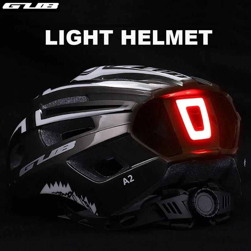 Casco-de-ciclismo-con-luz-LED-recargable-moldeado-integralmente-para ...