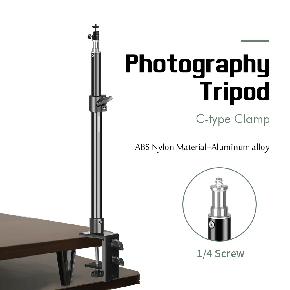 SH Desk Mount Stand,Adjustable Table Aluminum Light Stand With Standard ...