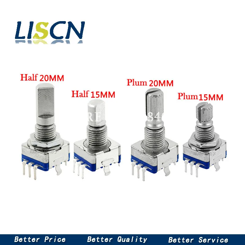 5PCS-LOT-20-Position-360-Degree-Rotary-Encoder-EC11-w-Push-Button-5Pin ...