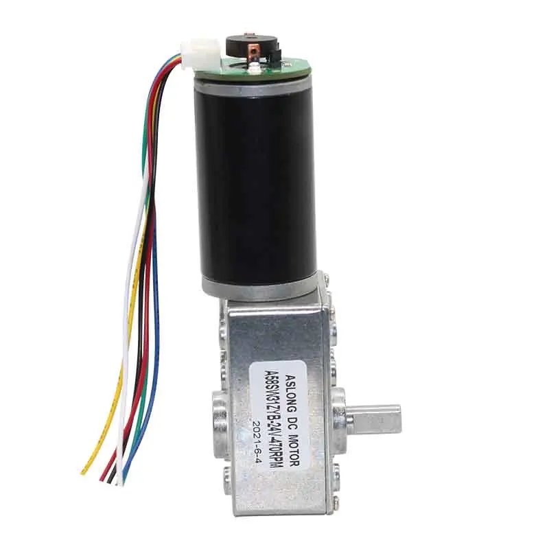 12V-electric-tubular-dc-Encoder-Motor-Worm-Gear-box-bracket-24v-PM-dc ...