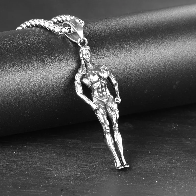 Fashion-Glamor-Bodybuilder-Athletic-Muscle-Man-Pendant-Necklace-Men ...