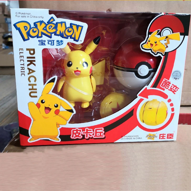 Action Pikachu Trans Toys For Children Pokemon Transformation Model ...