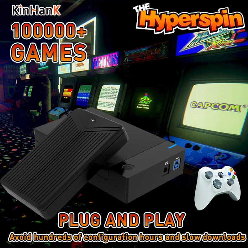 Hyperspin Portable External Mobile HDD 4T/8T/12T 100000+ Game 420 ...