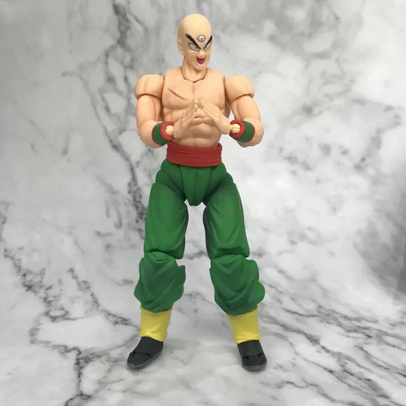 Dragon Ball Shf Chiaotzu Action Figure Changeable Head Movable Tien ...