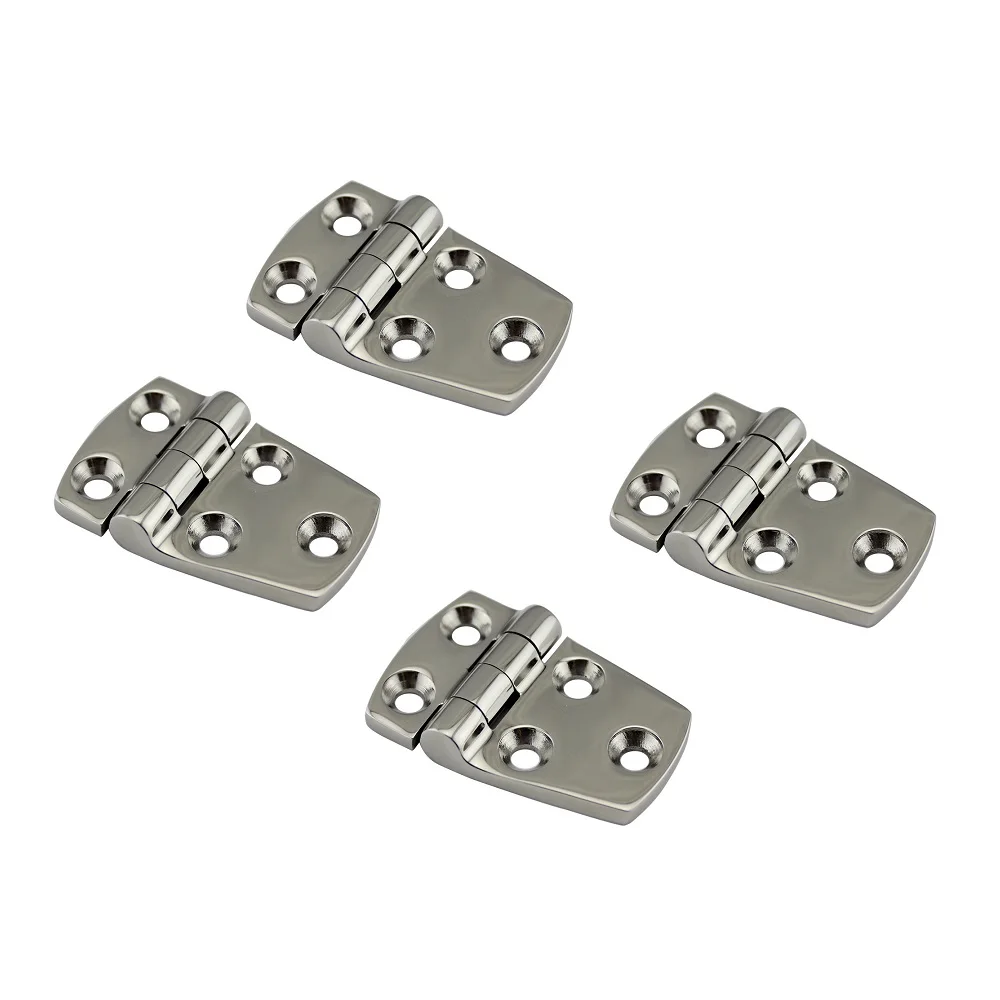 4pcs Stainless Steel 316 Offset Hinge With 5 Holes 57mm High Mirror ...