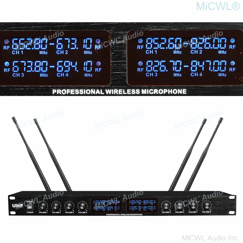 Professional 8 Channel Wireless Microphone System 8 Table Conference G
