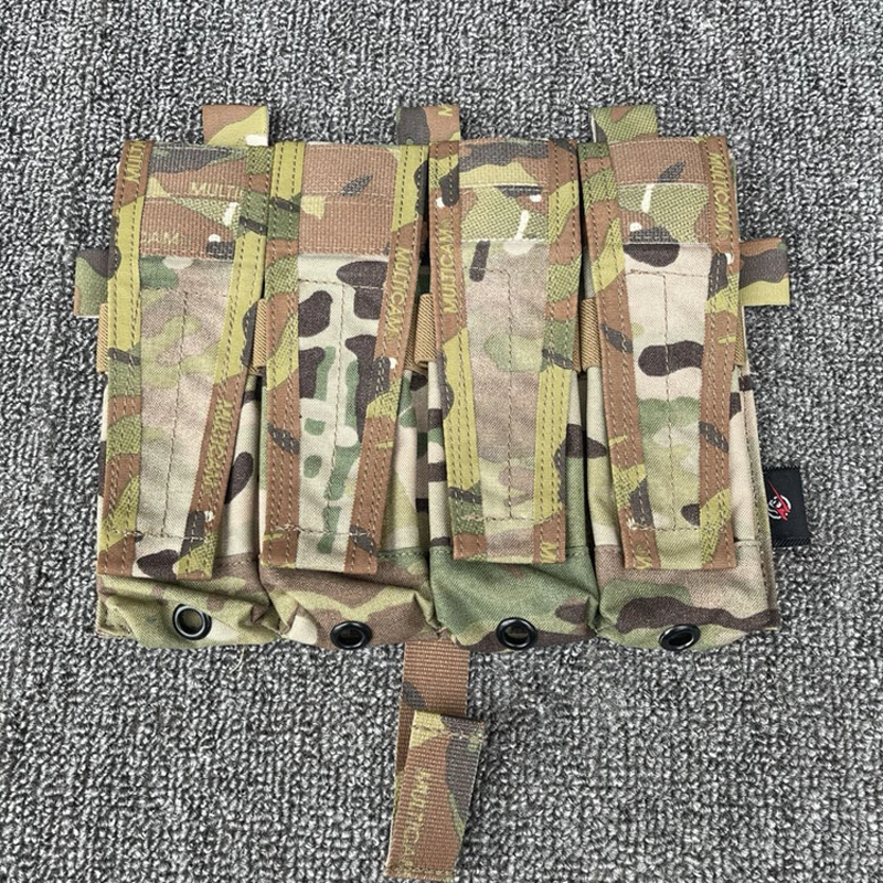 Multicam M4 Magazine Pouch 군용 Airsoft 조끼 Molle 전면 패널 Mag Pouch 전술 사냥 ...