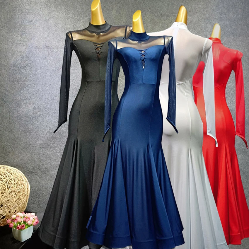 Ballroom Competition Dresses Standard Modern Dance Costumes Waltz Tango Jazz Performance Outfits ...