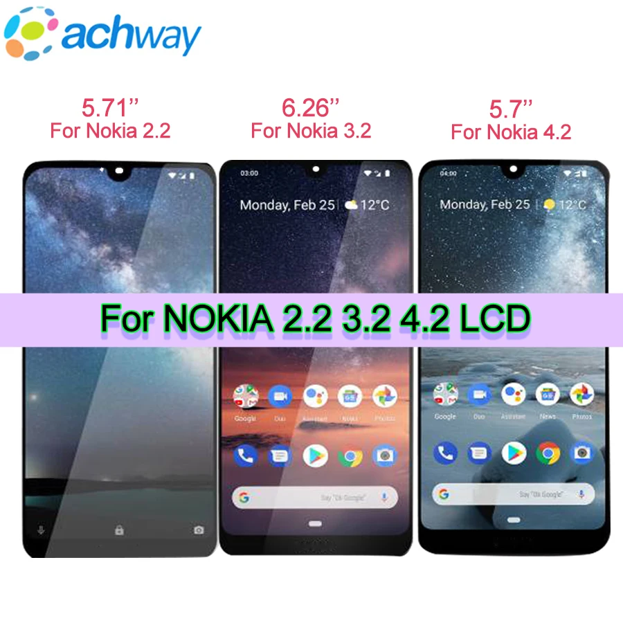 For Nokia 2.2 Lcd Nokia 3.2 Display Touch Screen Digitizer Sensor ...