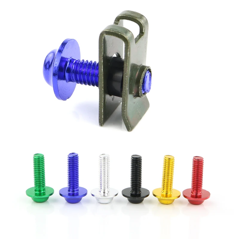 Aluminum Cnc Motor Bike 10pcs 5mm Fastener Clips Screw Spring Nuts ...