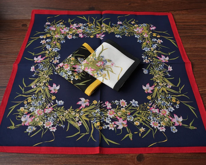 Handkerchiefs Women Cotton High Quality Soft Funny Printed Plaid ...