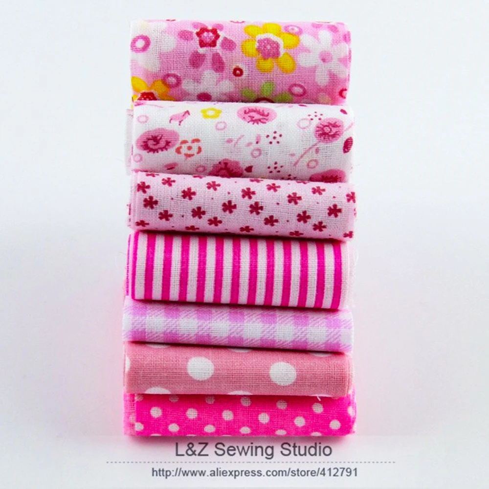Booksew-7pcs-lot-100-Cotton-Jelly-Roll-Pink-Sets-Fabric-Strip-5cm ...