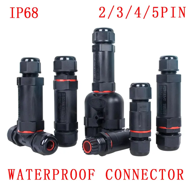 IP68 waterproof cable connector I-type/Y-type/T-type 2Pin 3Pin 4Pin ...