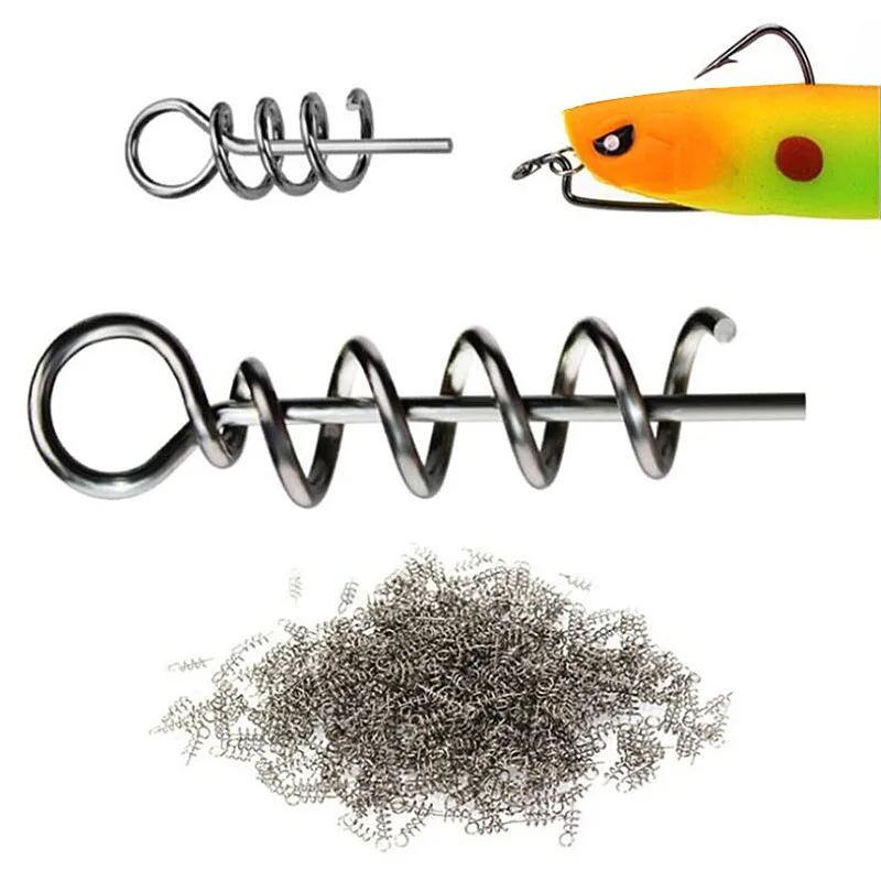 20pcs Fishing Hook Centering Pins Fixed Latch Needle Spring Twist Crank ...
