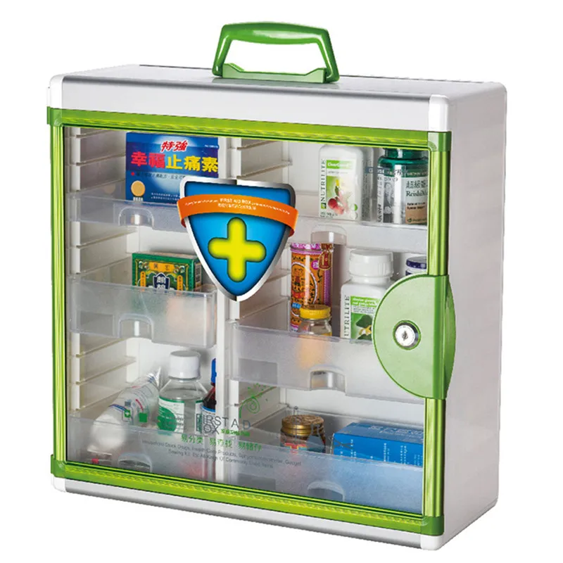 Wall hanging travel suitcase medicine box aluminum alloy PC home ...