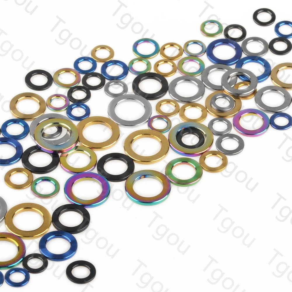 Titanium DIN 125 Washers – M4 M5 M6 M8 M10 M12 Sizes, DIN 125 Standard, Blue/Black/Gold Colors ...