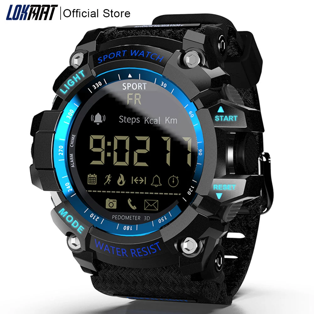 Lokmat Sport Smart Watch Bluetooth Digital Men Clock Pedometer Ip68 ...