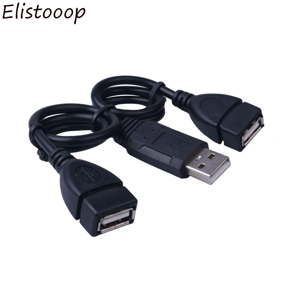 USB-Charging-Power-Cable-USB-Dual-Port-Cable-USB-Hub-USB-2-0-Male-To ...