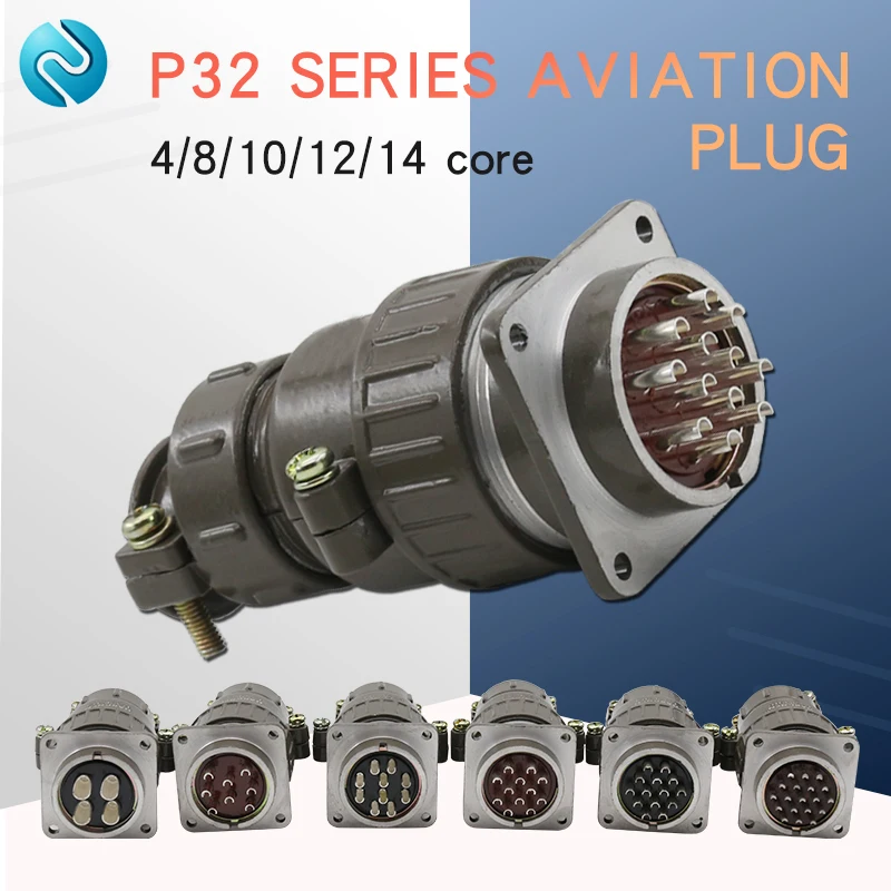 Aviation-Plug-Socket-Round-Connector-P32-Series-4-8-10-12-14-19-Core ...