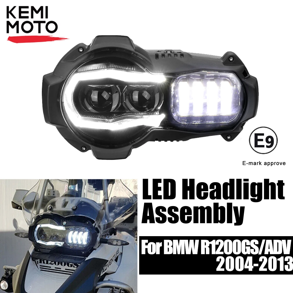 New-Arrival-Motorcycle-LED-Headlights-Projector-for-BMW-R1200GS-2004 ...