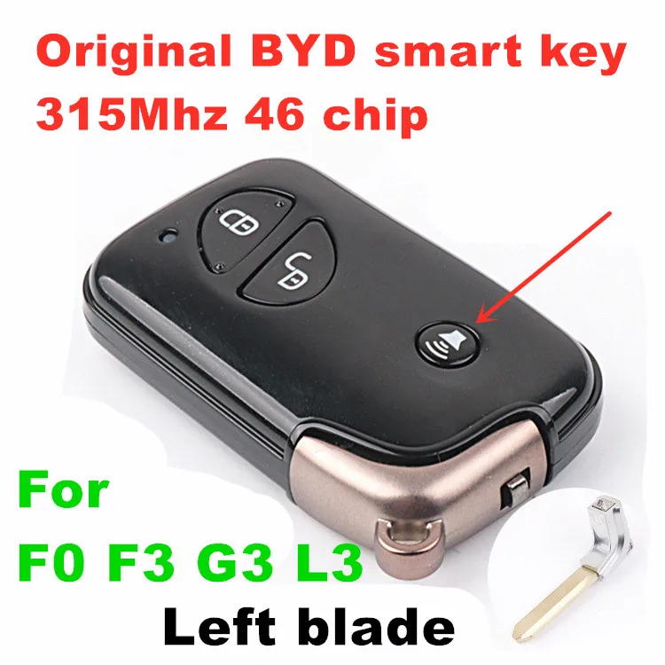 For Original BYD smart key 315Mhz 46 chip keyless go support all keys lost