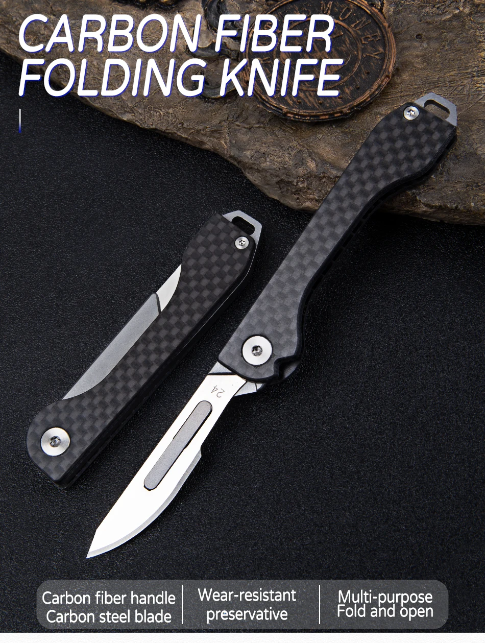 Carbon Fiber Folding Scalpel Outdoor Portable Folding Knife ...