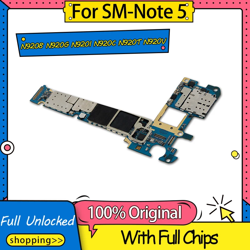 100% Original Unlocked for Samsung Galaxy Note 5 N9208 N920G N920I ...