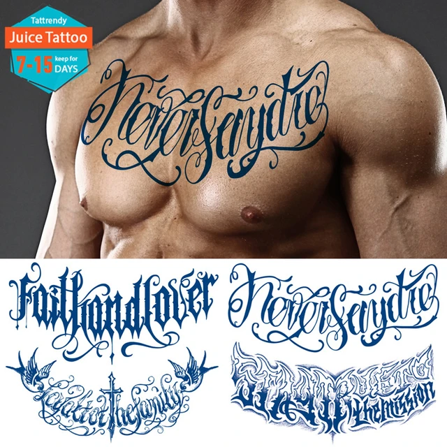Chest Tattoos For Men Script